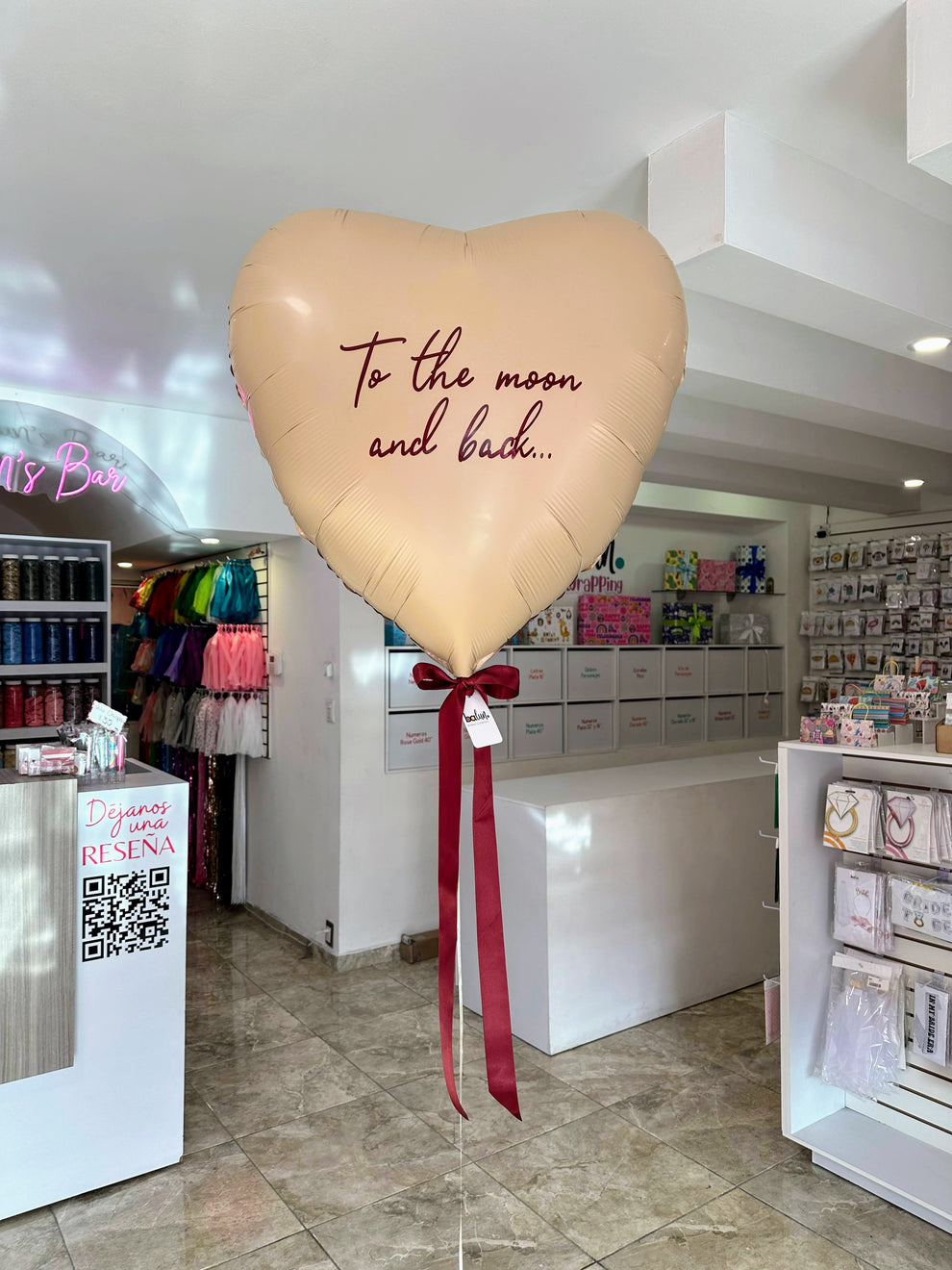 Corazón Gigante Caramel & Burgundy – Balun Globos y Eventos