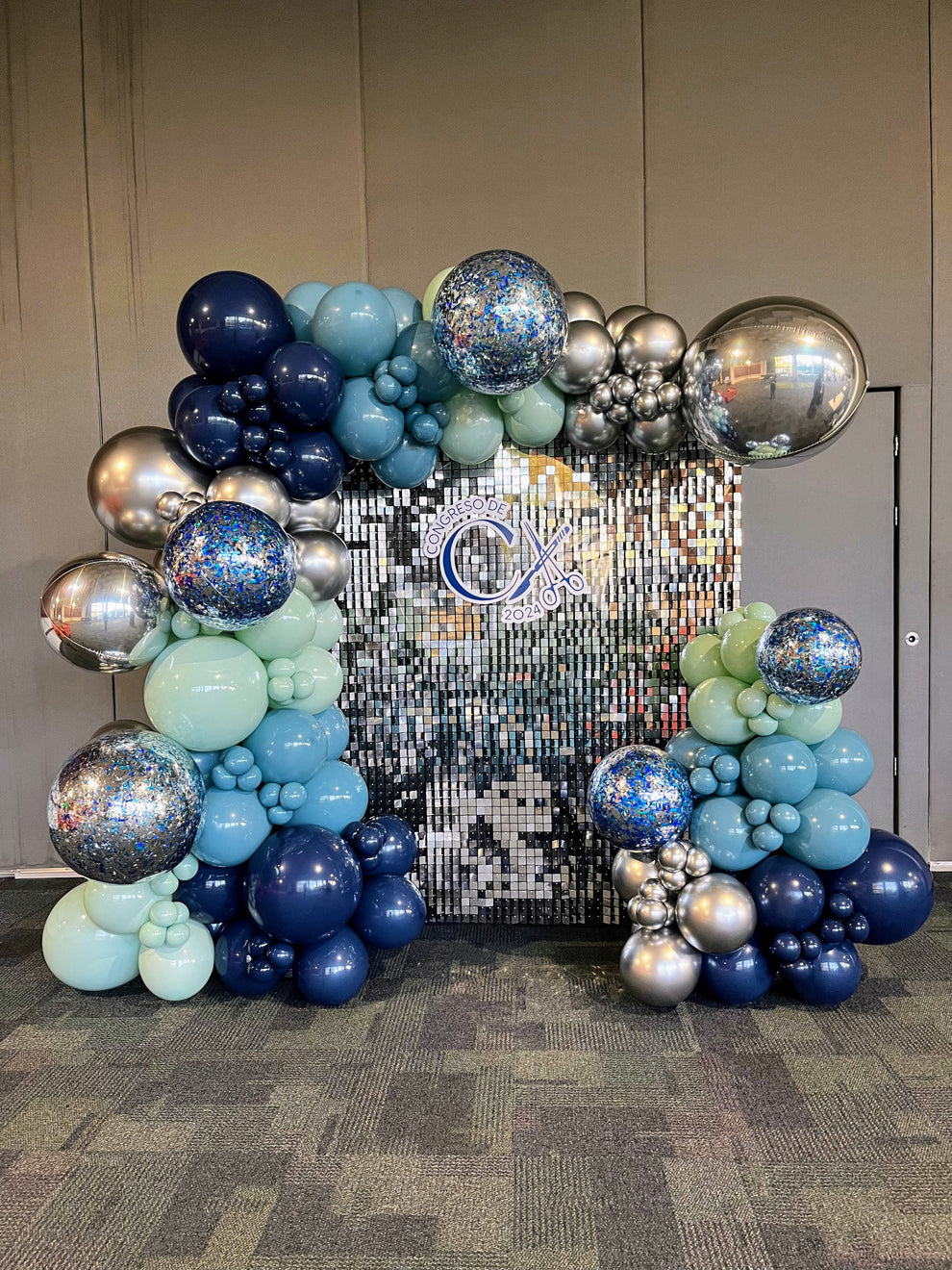 Shimmer Plata + Logo – Balun Globos y Eventos