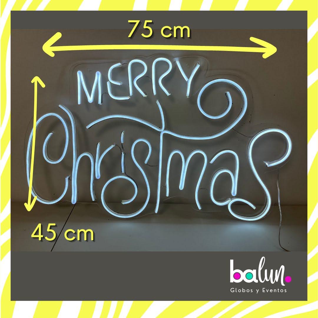 "Merry Christmas" Chico (Renta Letrero Neón) – Balun Globos y Eventos