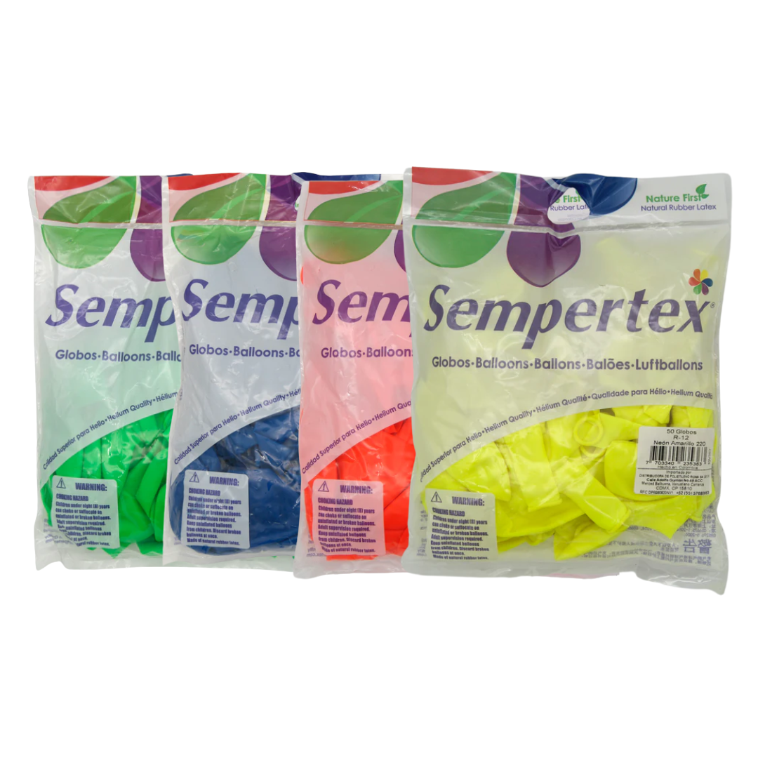 Neón 12" Sempertex (Bolsa 50pzs) – Balun Globos y Eventos